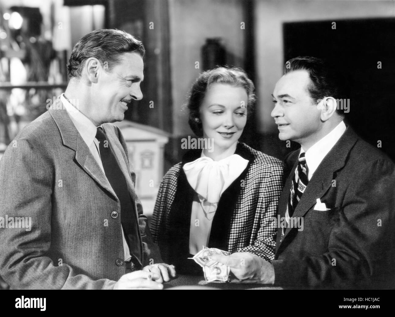 NIGHT HAS A THOUSAND EYES, from left: Jerome Cowan, Virginia Bruce ...