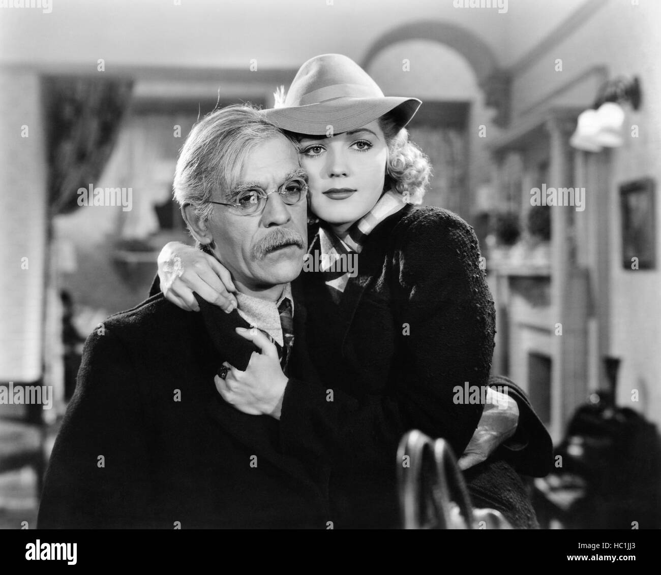 NIGHT KEY, from left, Boris Karloff, Jean Rogers, 1937 Stock Photo - Alamy