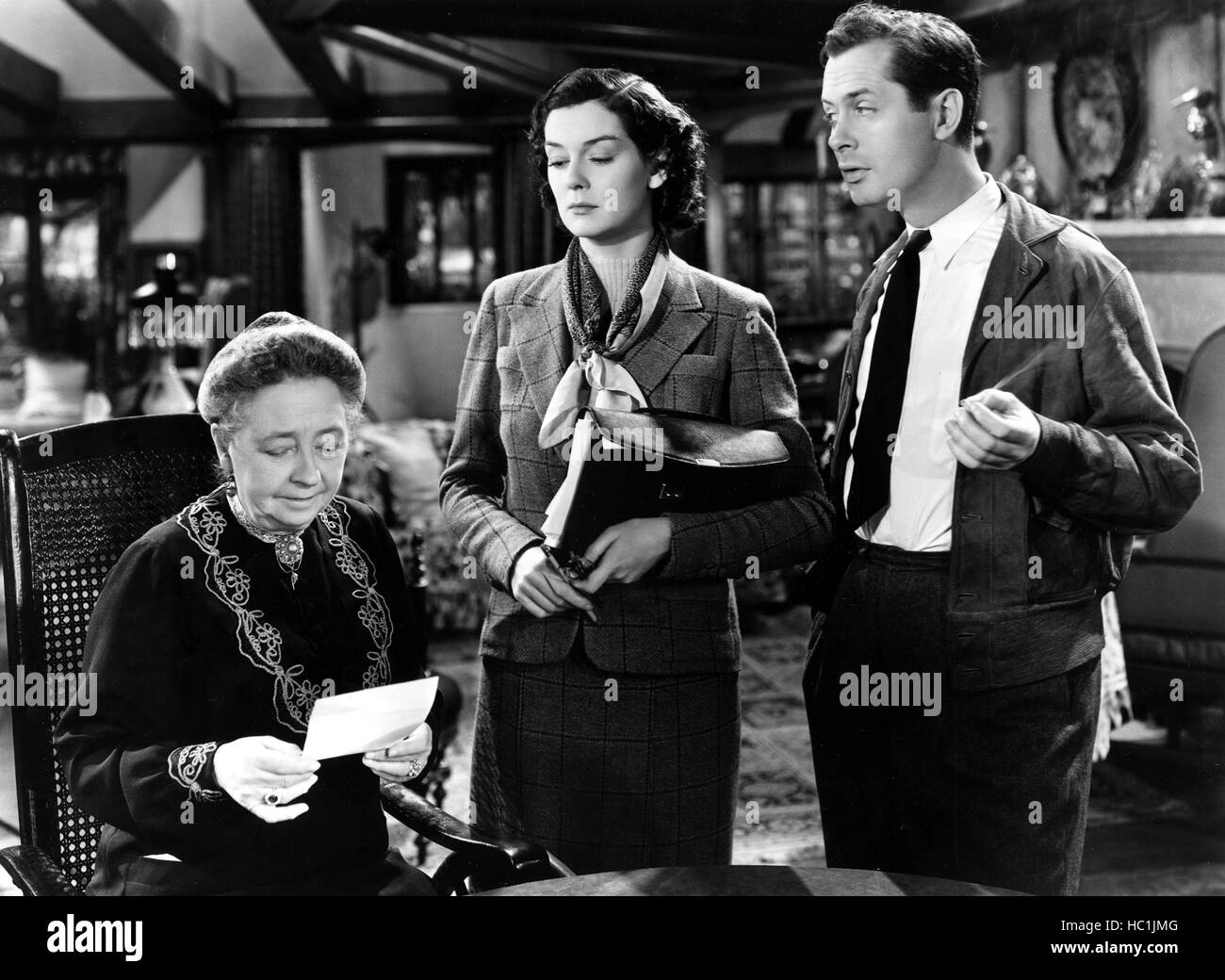 NIGHT MUST FALL, Dame May Whitty, Rosalind Russell, Robert Montgomery ...