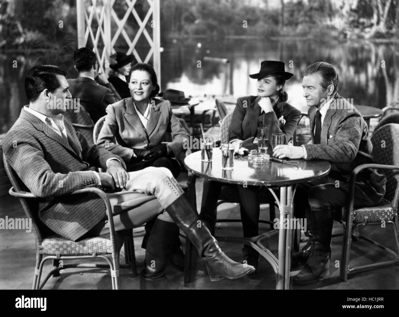 NOTORIOUS, from left, Cary Grant, Lenore Ulric, Ingrid Bergman, Claude ...