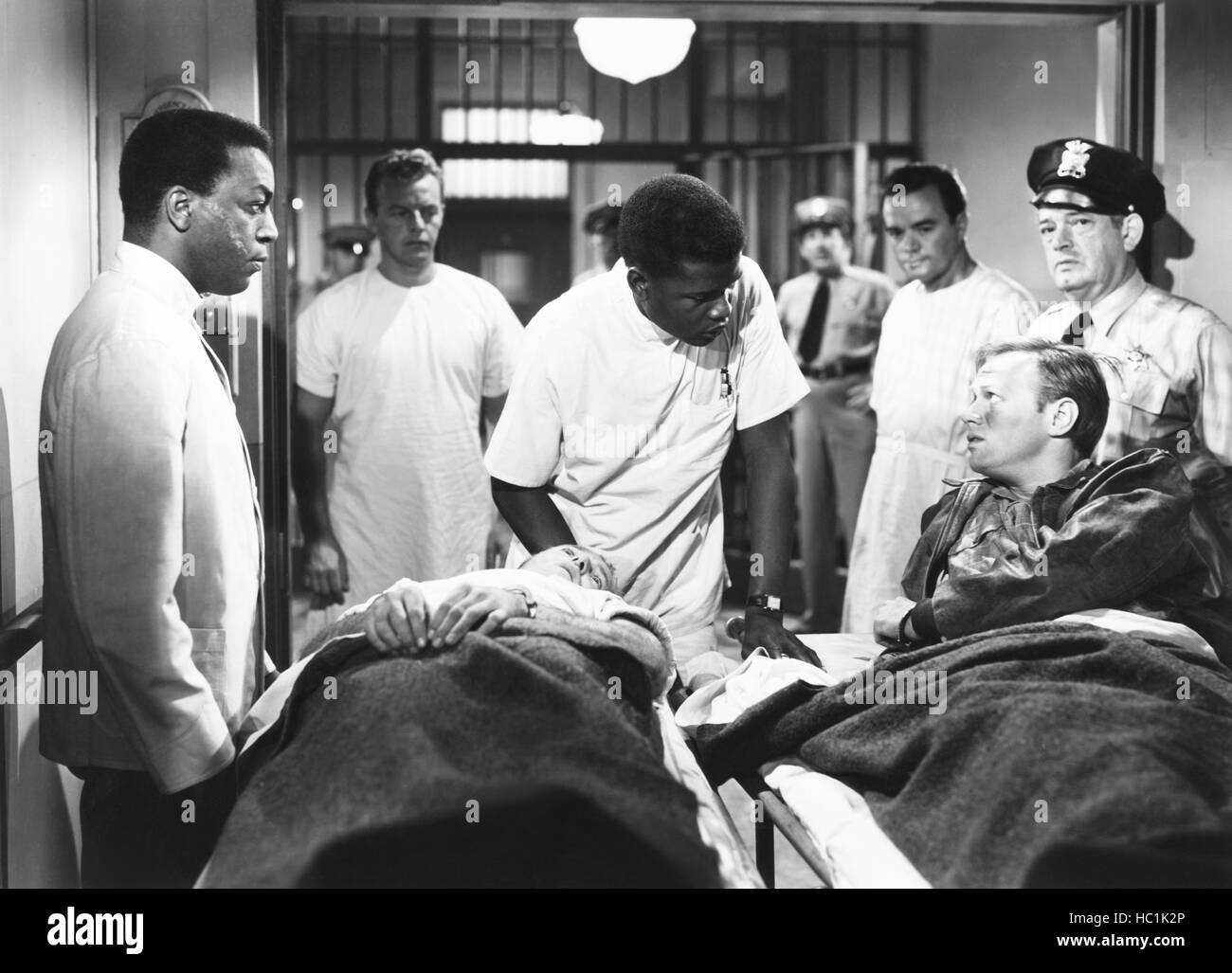 NO WAY OUT, from left: Dots Johnson, Harry Lauter (rear), Dick Paxton ...