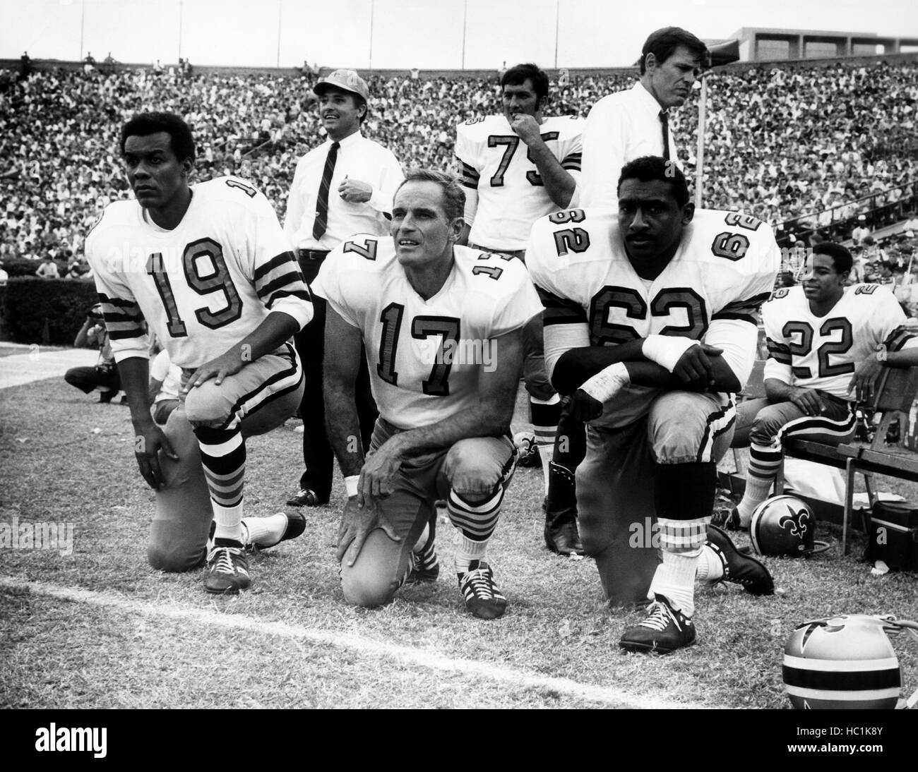 NUMBER ONE, from left, front, Richard Elkins, Charlton Heston, Ernie ...