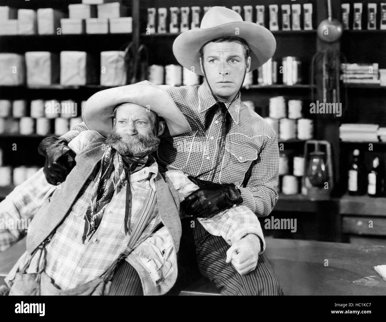 OATH OF VENGEANCE, from left: Al St John, Buster Crabbe, 1944 Stock ...