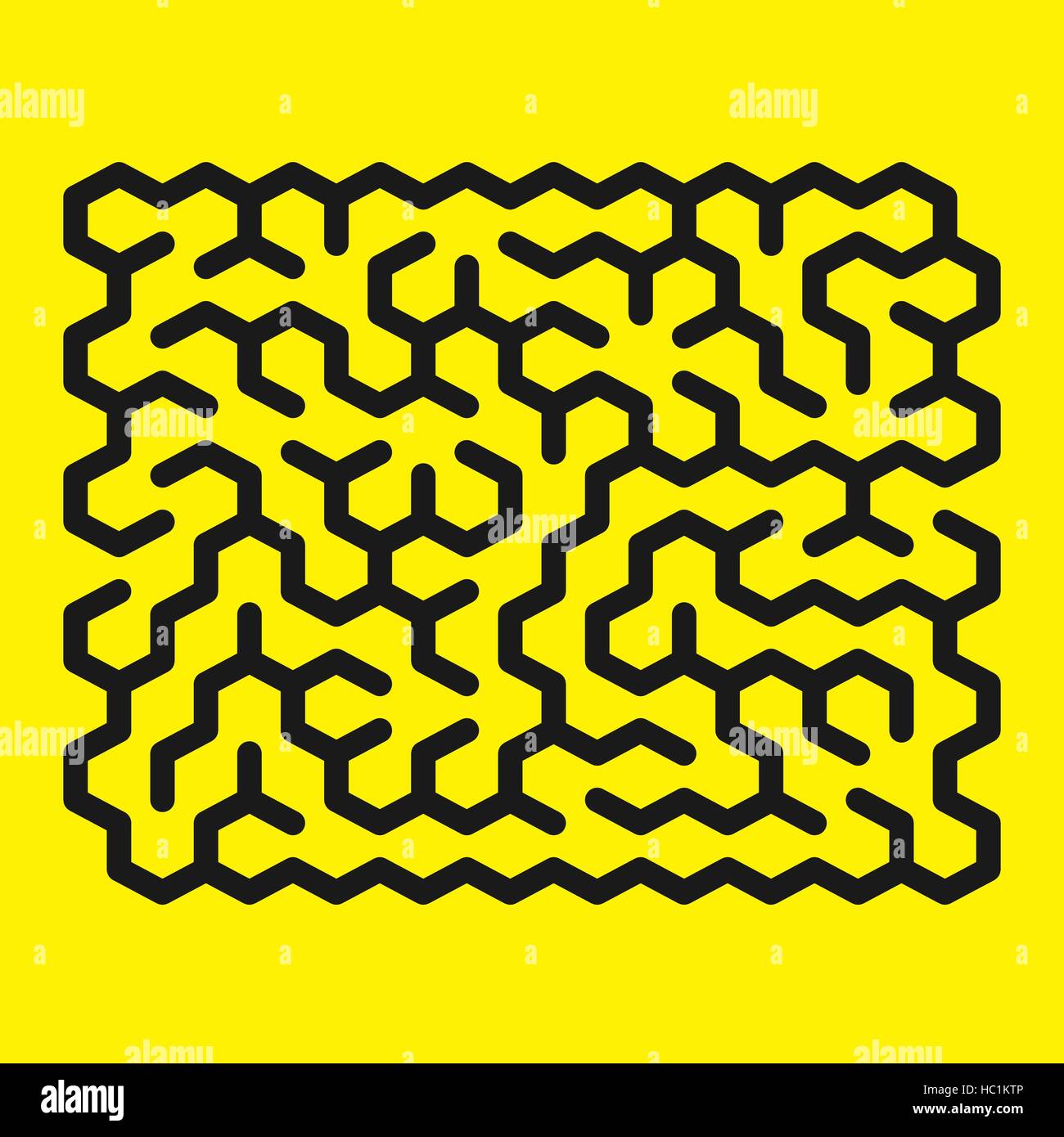 maze game illustration isolated over yellow background Stock Vector ...