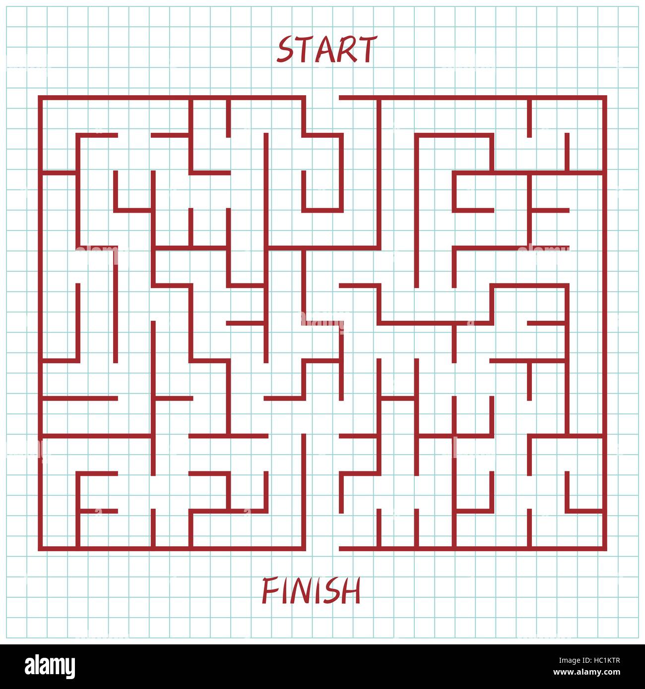 maze game illustration isolated on notepaper background Stock Vector ...