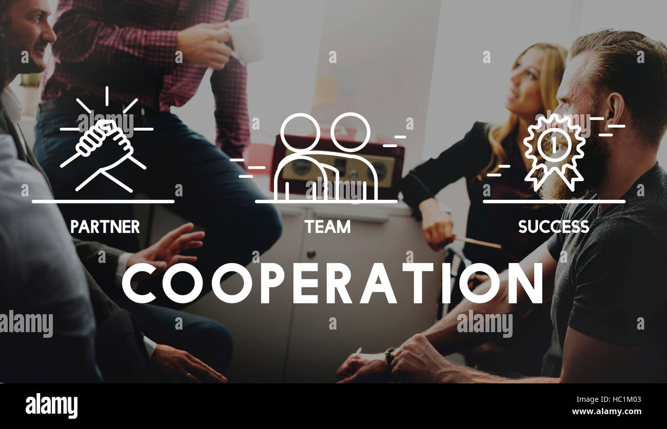 Business Collaboration Teamwork Corporation Concept Stock Photo - Alamy