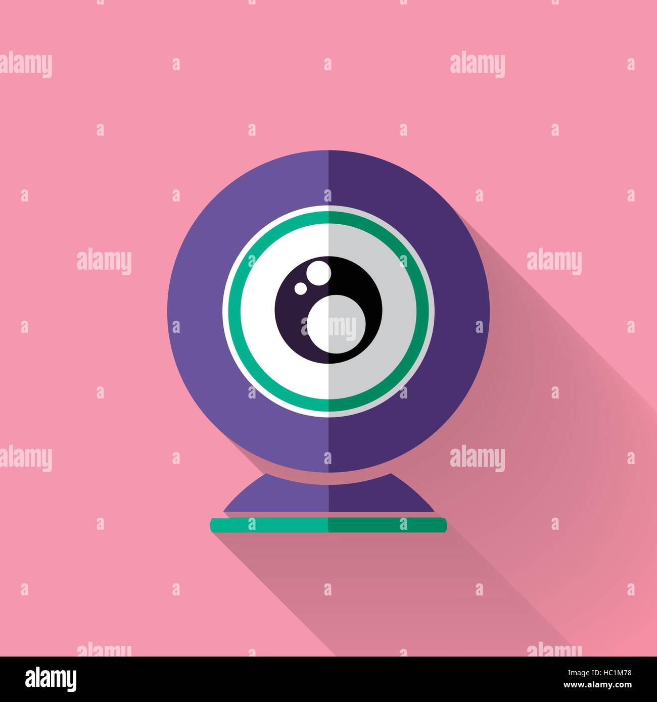 web camera icon in colorful flat design style Stock Vector Image & Art ...