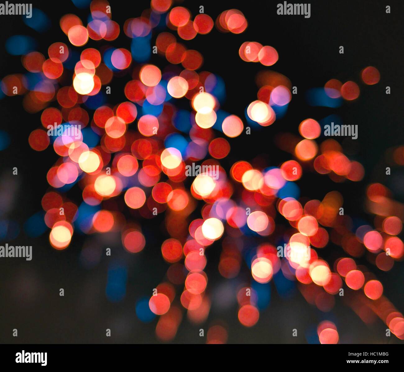 Light blur and defocus bokeh circles on black sky background Stock ...