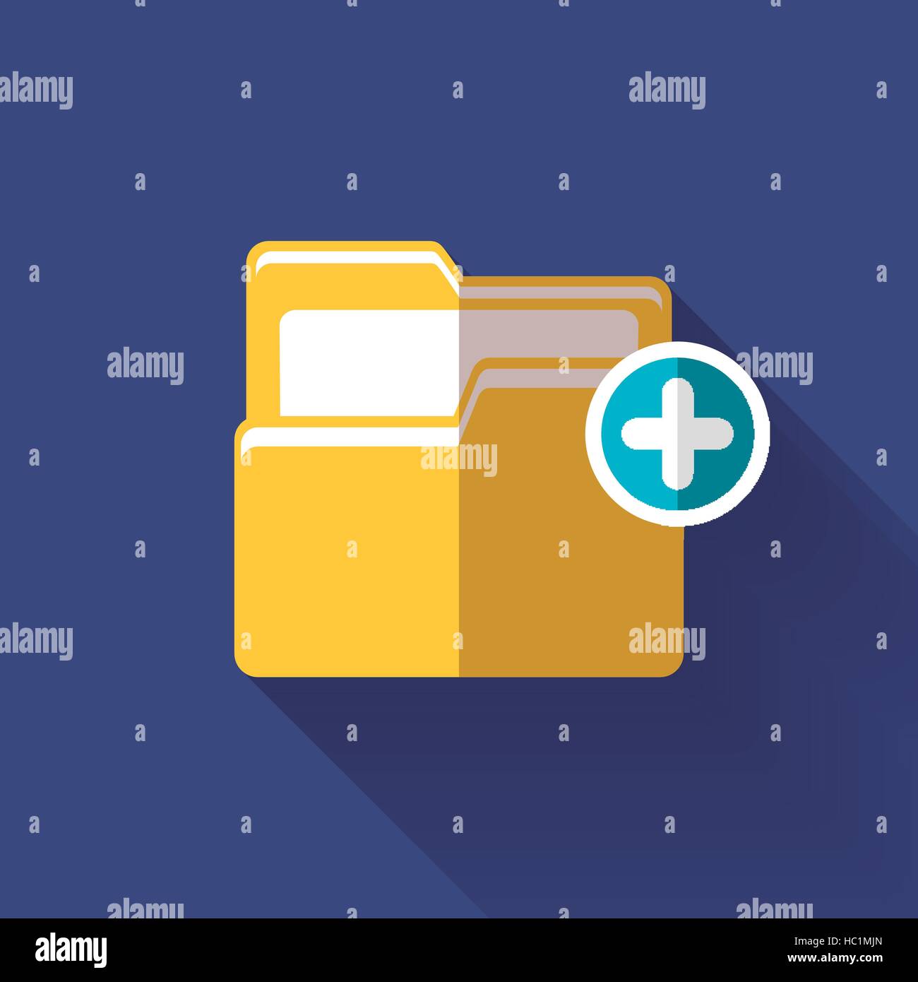 add folder icon in colorful flat design style Stock Vector Image & Art ...