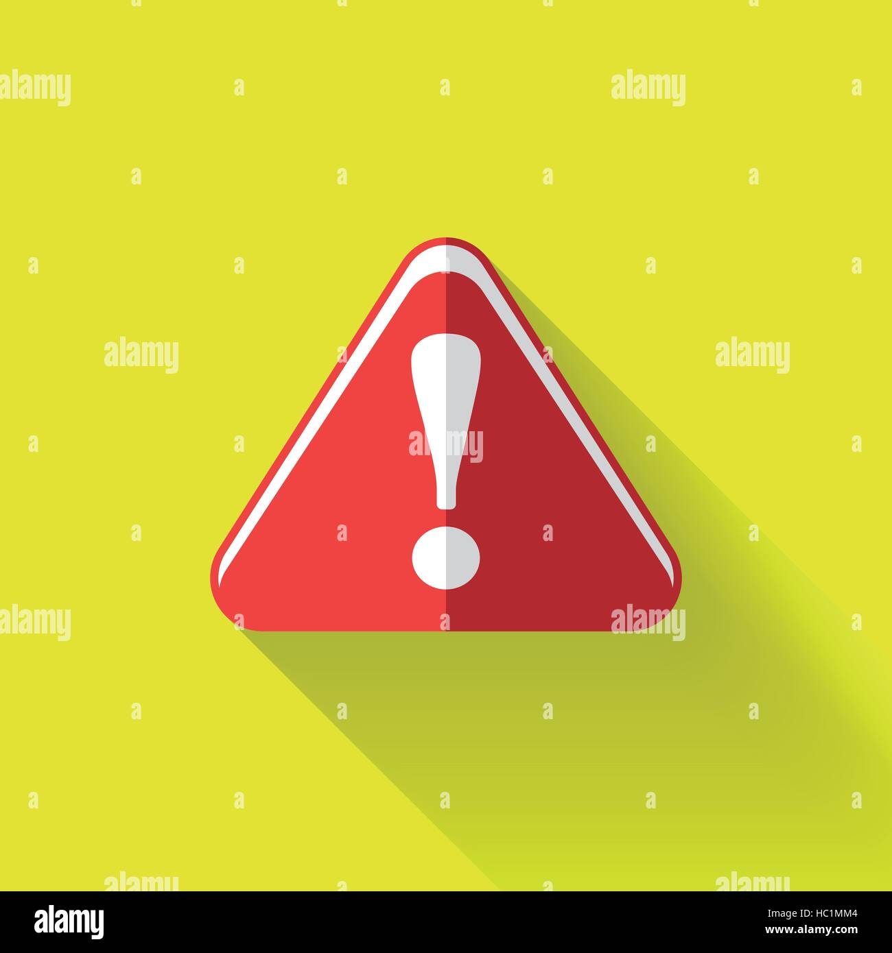 warning sign in colorful flat design style Stock Vector Image & Art - Alamy
