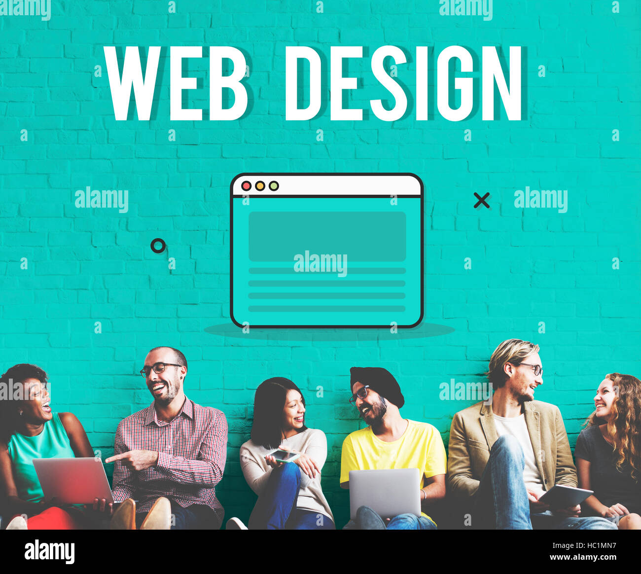 Web Design Template Graphic Concept Stock Photo - Alamy