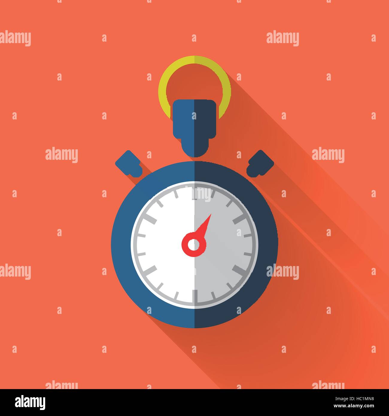 stopwatch icon in colorful flat design style Stock Vector Image & Art ...