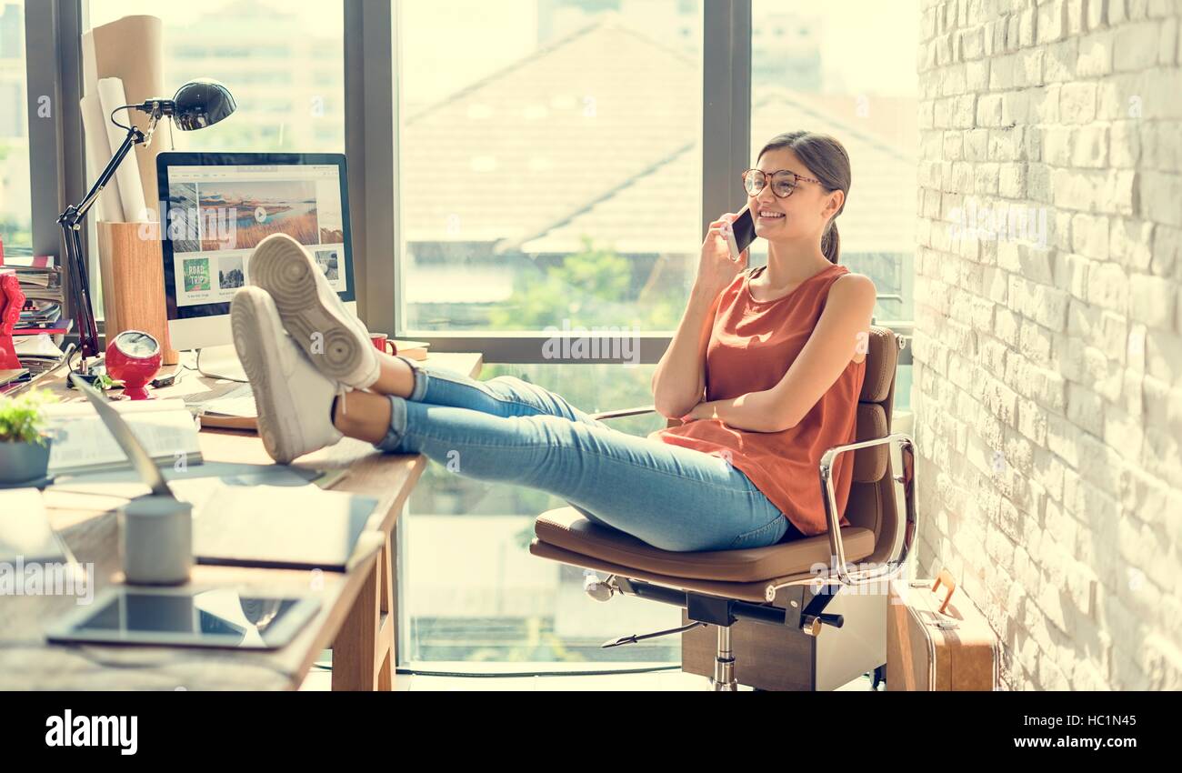 Analysis Casual Chill Reading Book Studying Concept Stock Photo - Alamy
