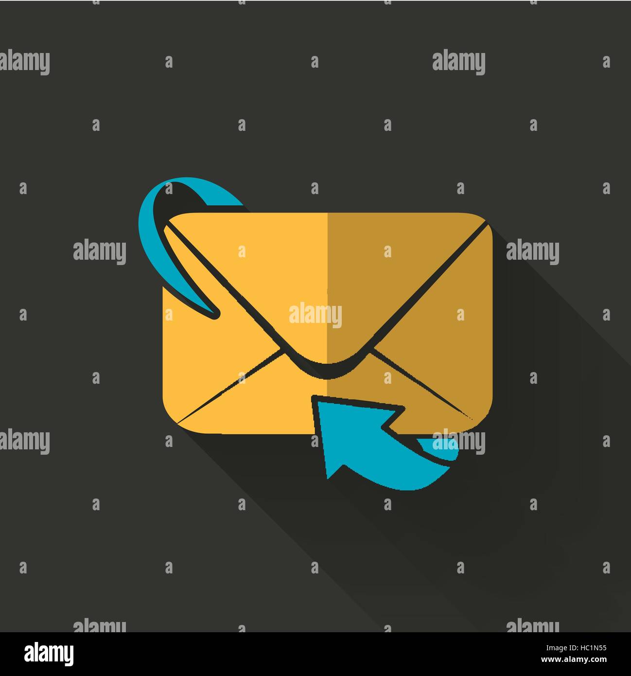 email forwarding icon in colorful flat design style Stock Vector Image ...
