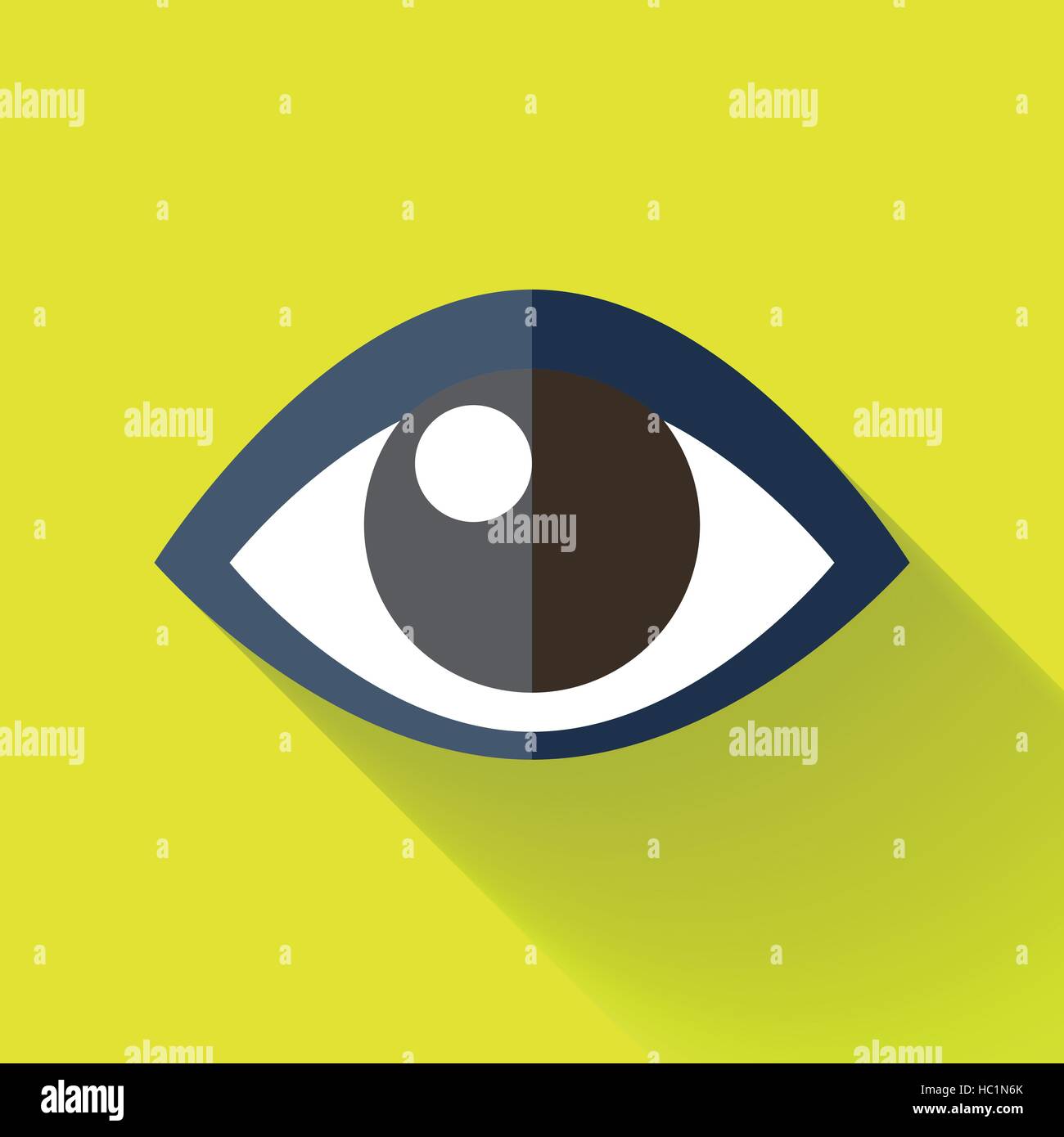 Eye Icon In Colorful Flat Design Style Stock Vector Image And Art Alamy