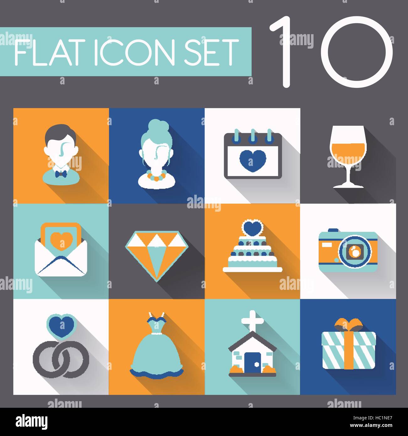 Wedding icon set in Stock Vector Images - Alamy
