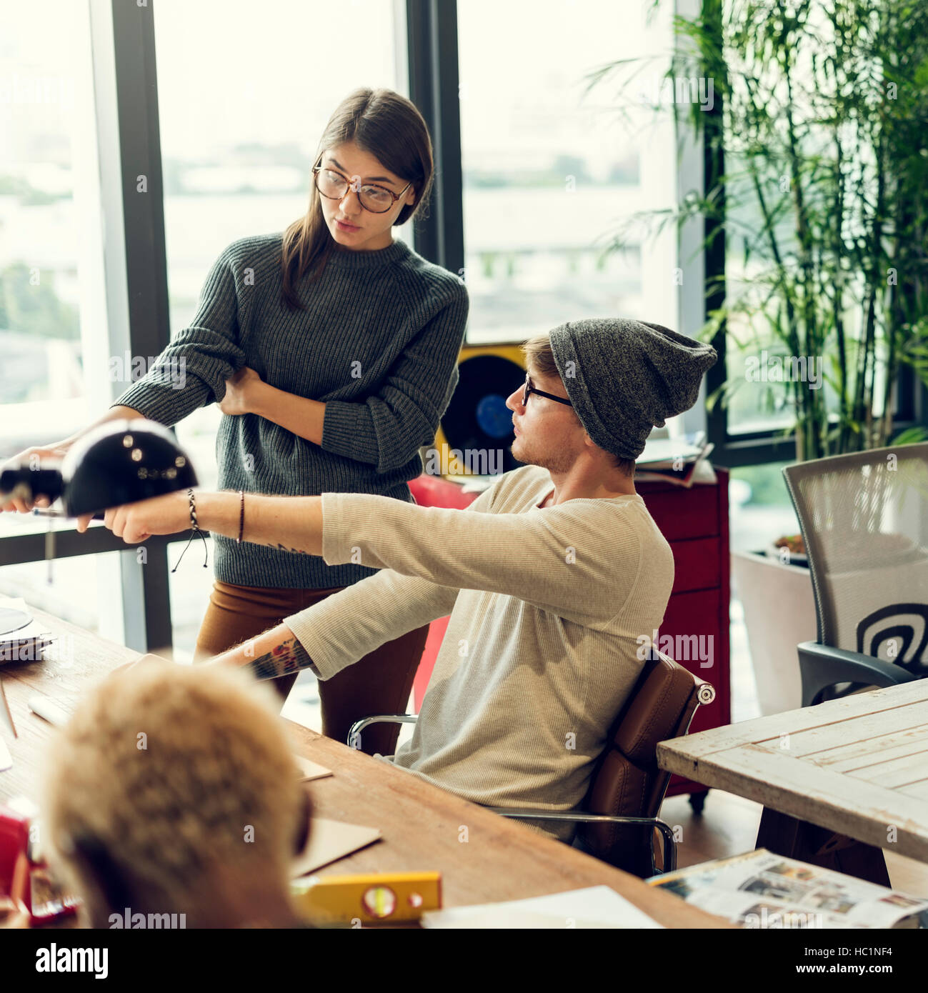 Teamwork Discussion Meeting Brainstorming Start up Concept Stock Photo ...