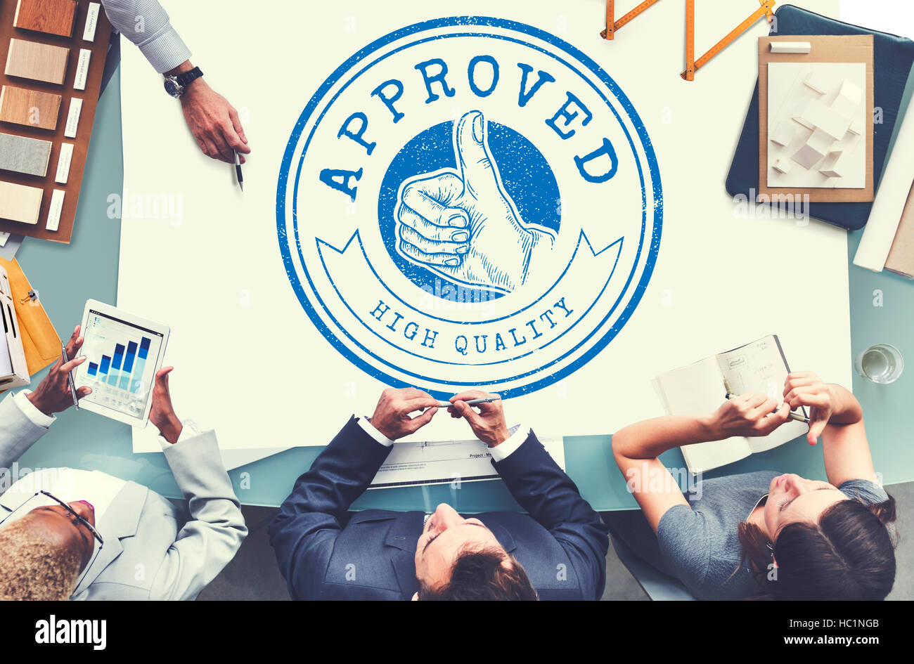 Thumbs up quality assurance hi-res stock photography and images - Alamy