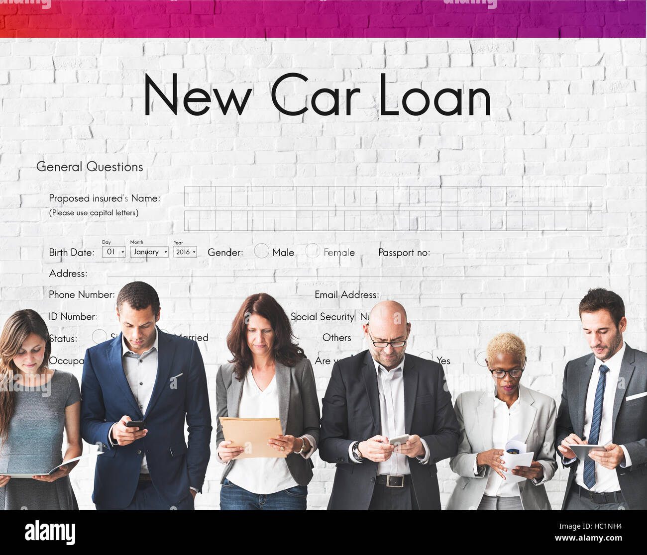 New Car Loan Insurance Policy Protection Budget Concept Stock Photo - Alamy