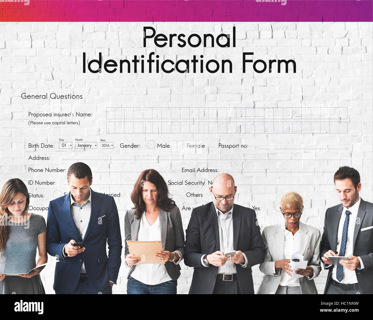 Personal Identification ID Form Concept Stock Photo - Alamy