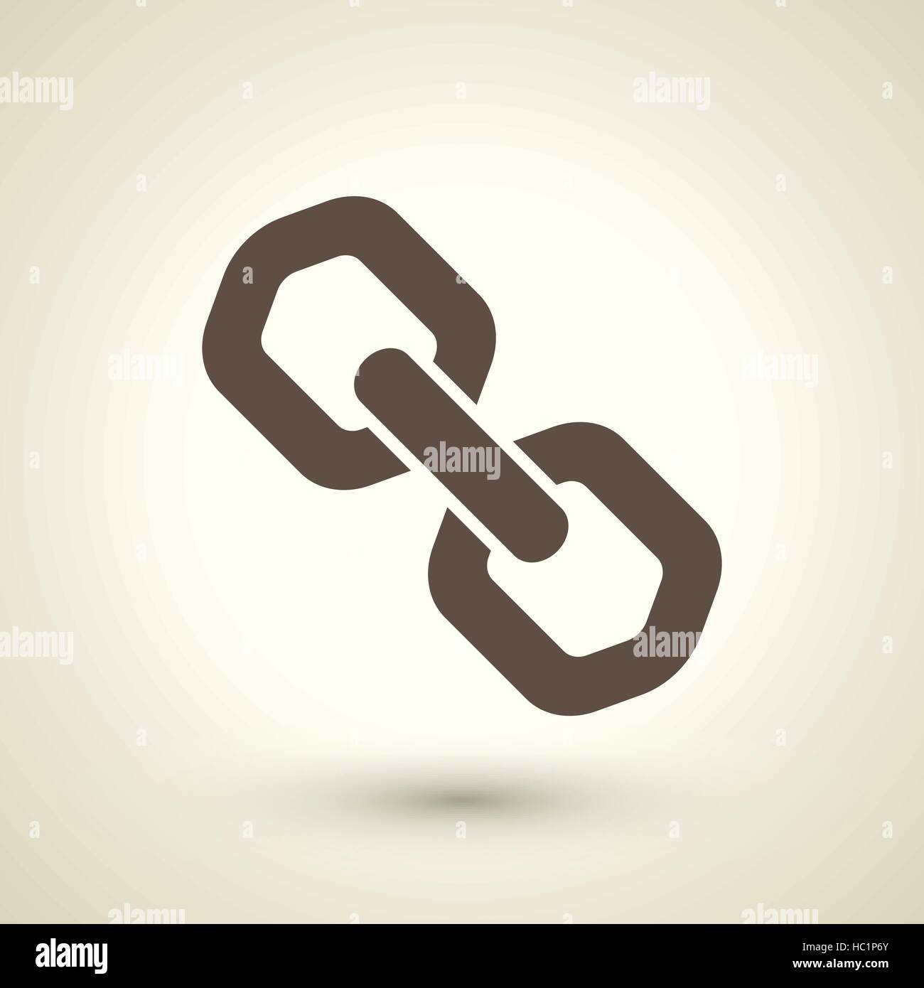 retro style link icon isolated on brown background Stock Vector Image ...