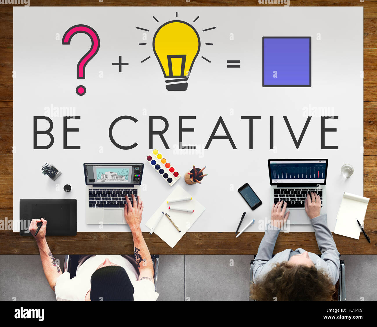 Creative Curiosity Ideas Equation Concept Stock Photo - Alamy
