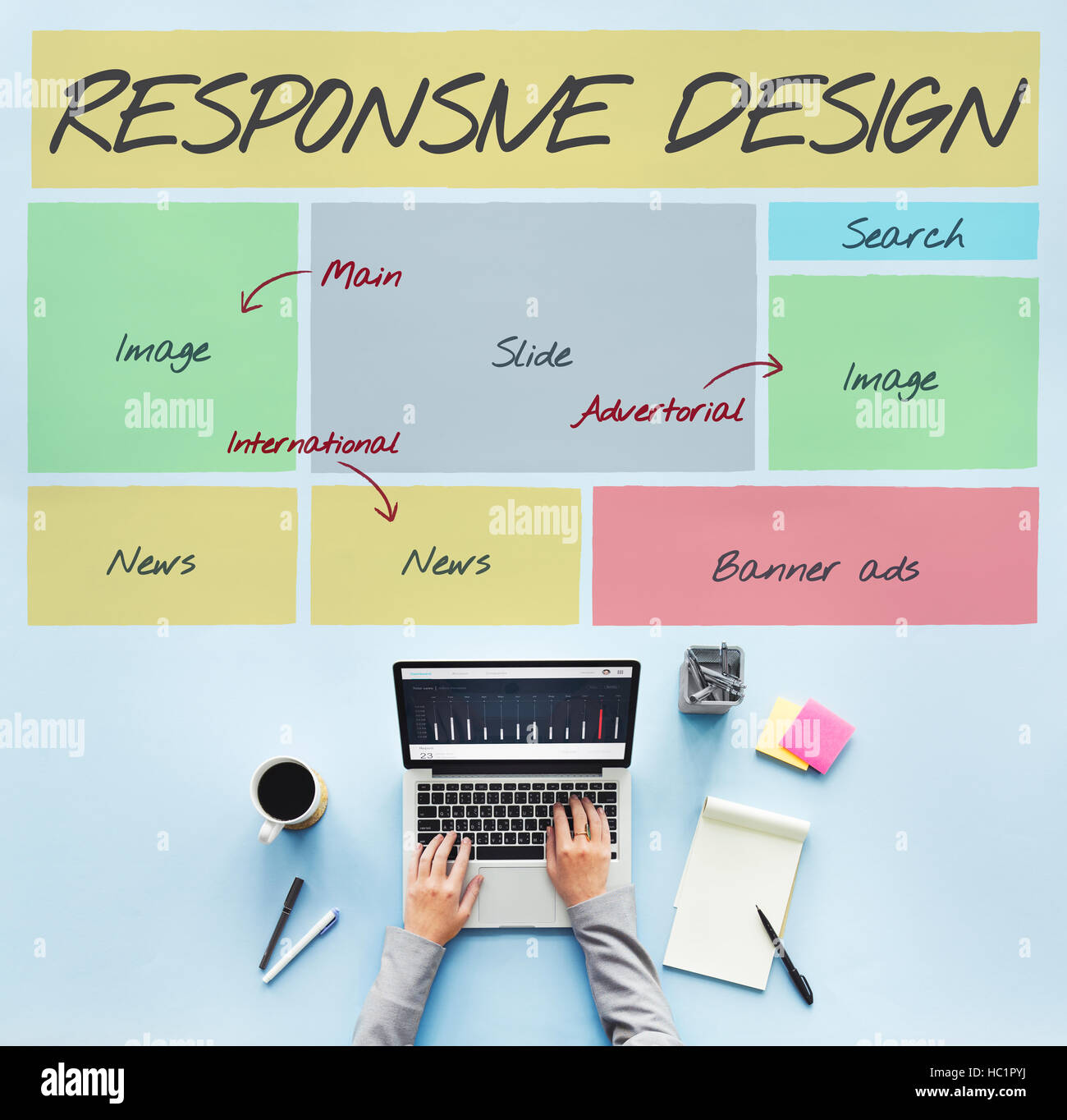 Responsive Design Layout Software Concept Stock Photo - Alamy