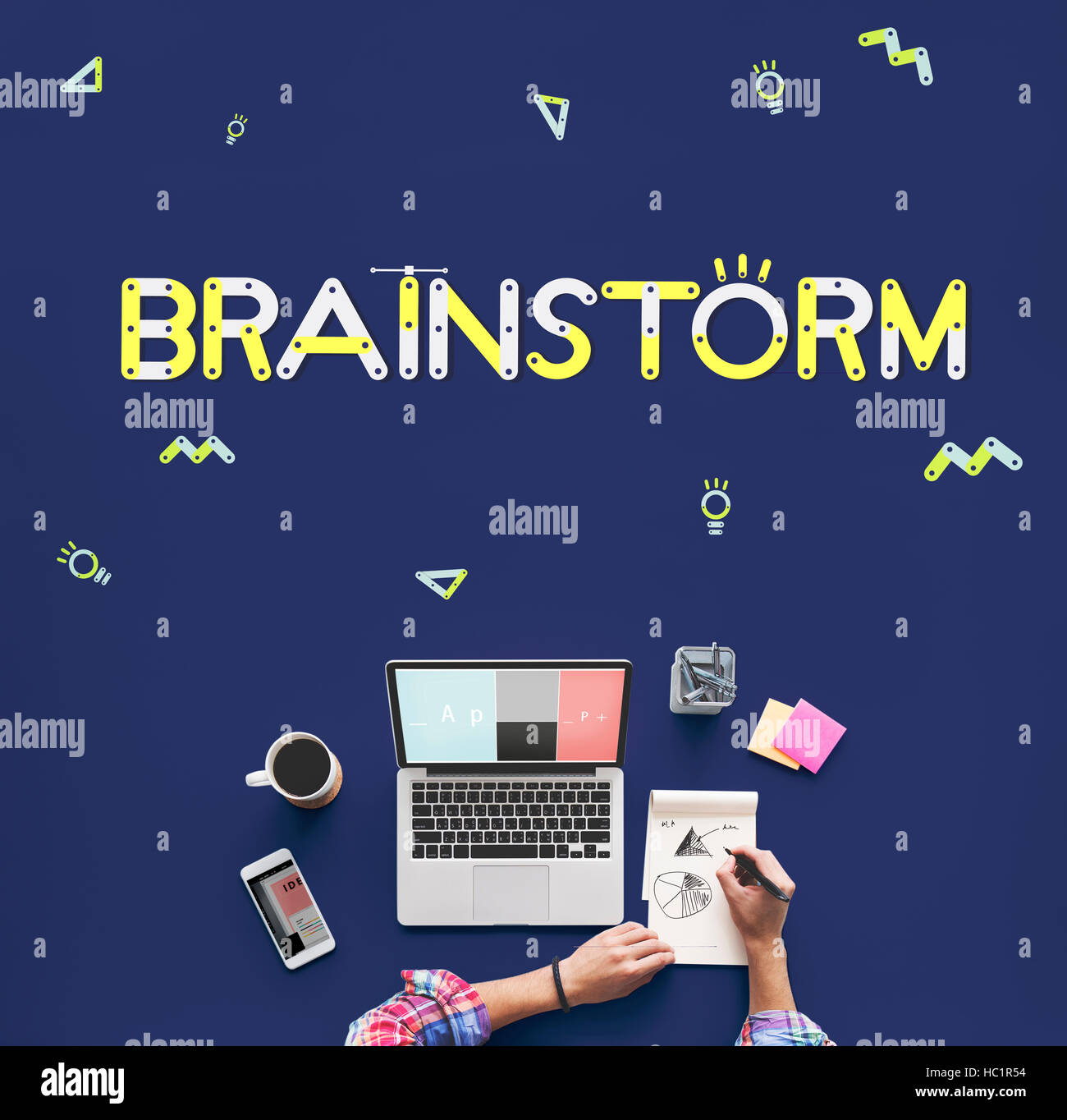 Geometric Font Brainstorm Ideas Concept Stock Photo - Alamy