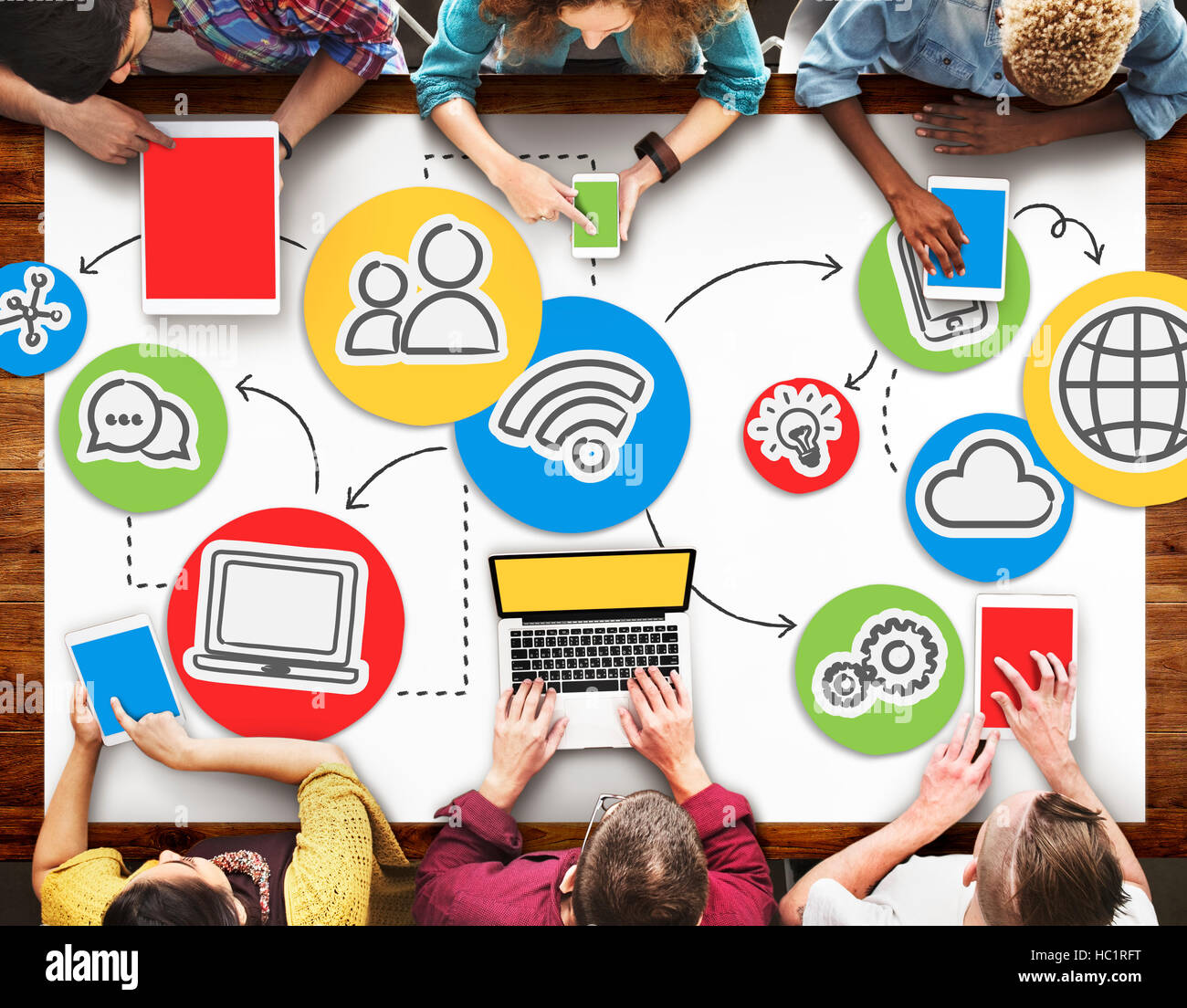 Communication Connection Network Share Concept Stock Photo - Alamy