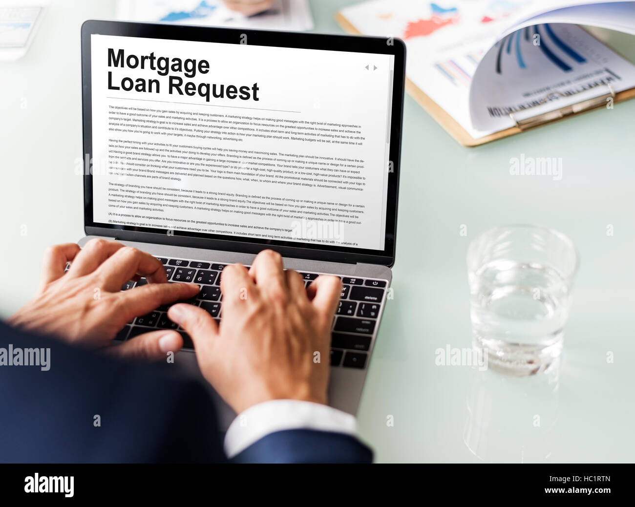 Mortgage Loan Request Modification Document Concept Stock Photo - Alamy