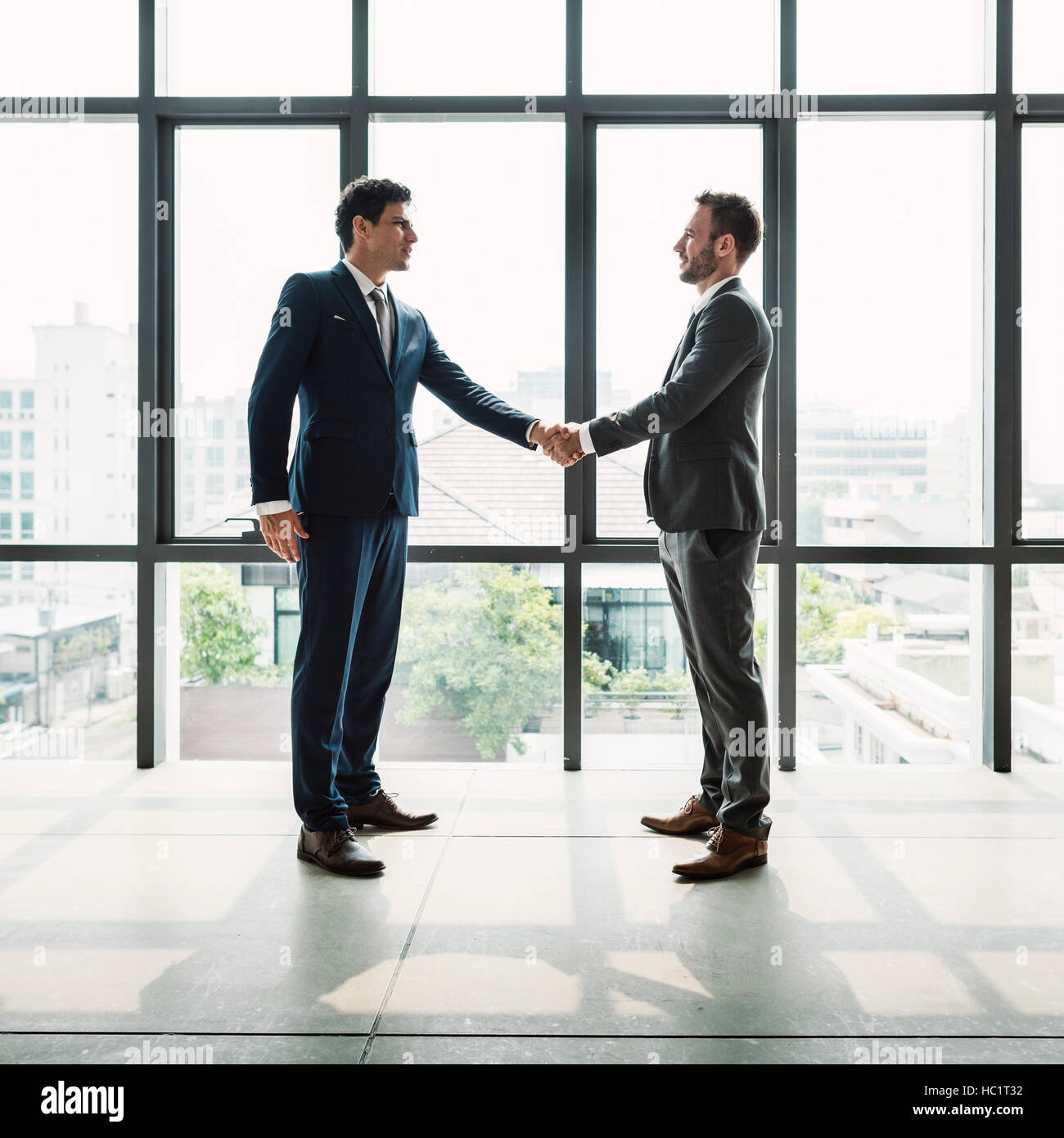 Businessman Handshake Corporate Colleagues Concept Stock Photo - Alamy
