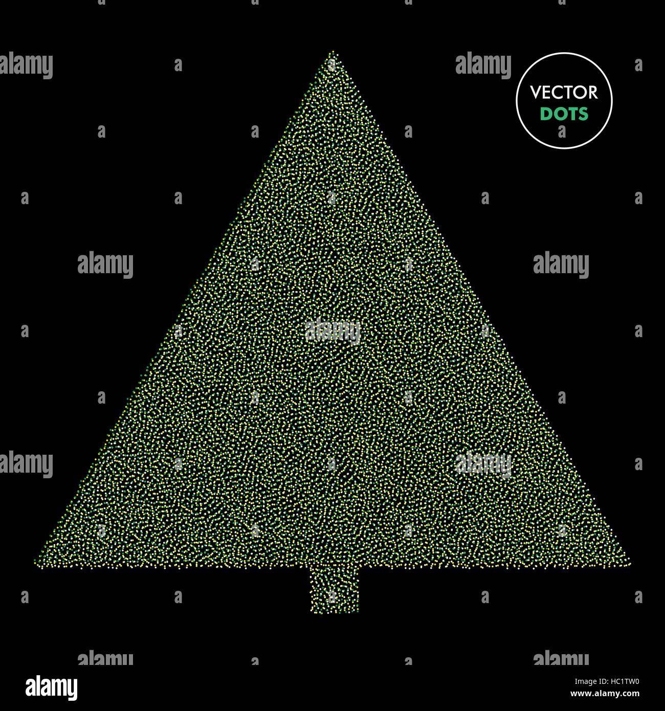 Dotted fir tree background. Dots vector illustration Stock Vector Image ...