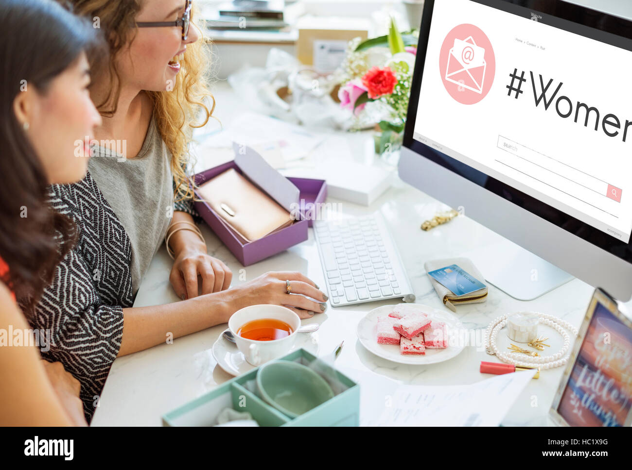 Women Female E-mail Letter Graphic Concept Stock Photo - Alamy