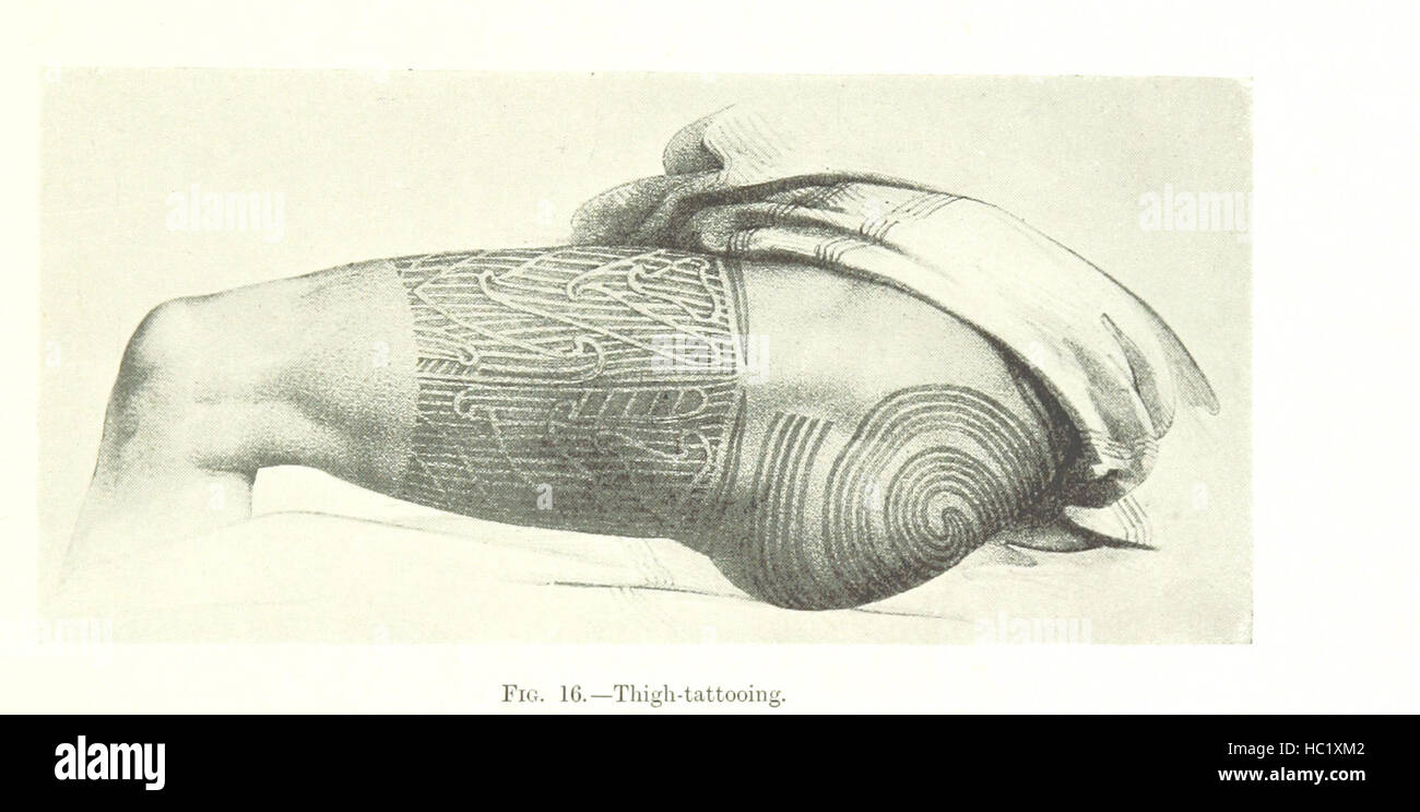 This page illustrates traditional Maori tattooing, known as moko ...