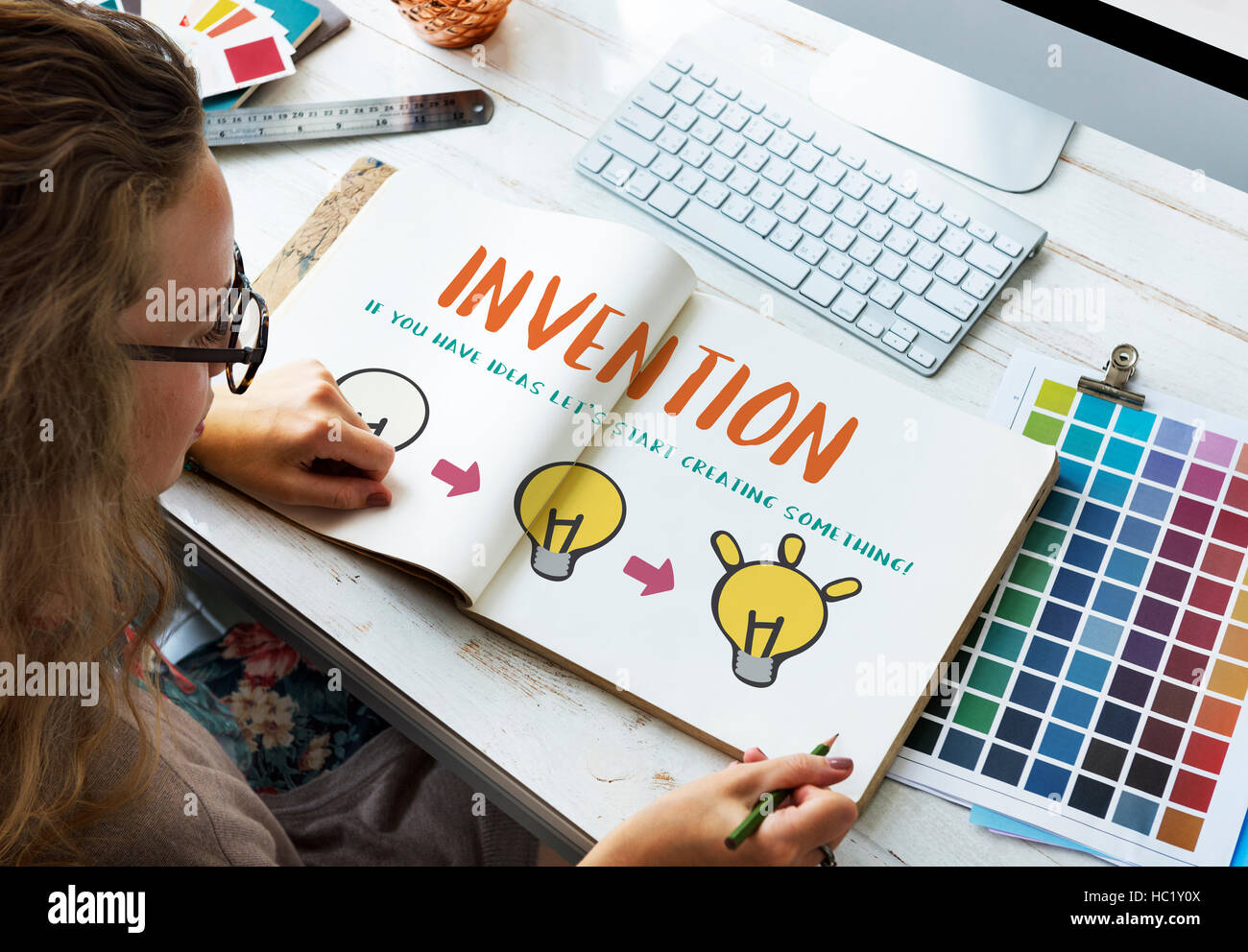 Invention Be Creative Design Inspiration Concept Stock Photo - Alamy