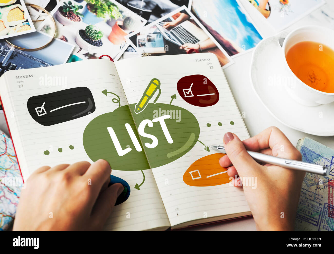 Plan Task Memo List Concept Stock Photo - Alamy