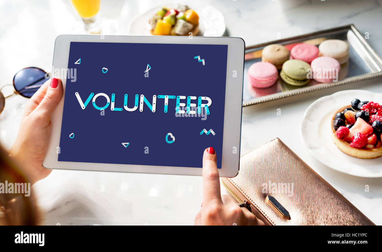 Geometric Font Charity Volunteer Concept Stock Photo - Alamy