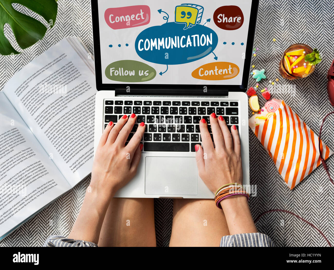 Internet Community Social Media Concept Stock Photo - Alamy