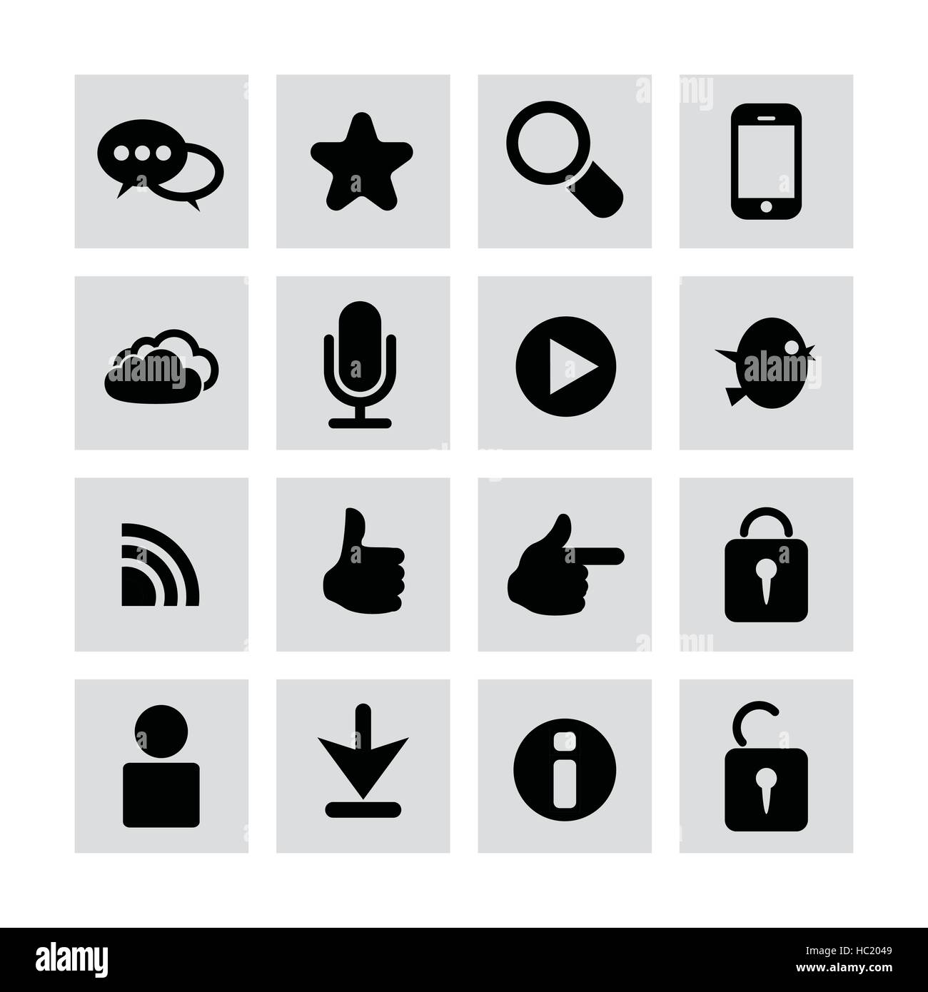 web, communication icons: internet vector set Stock Vector Image & Art ...