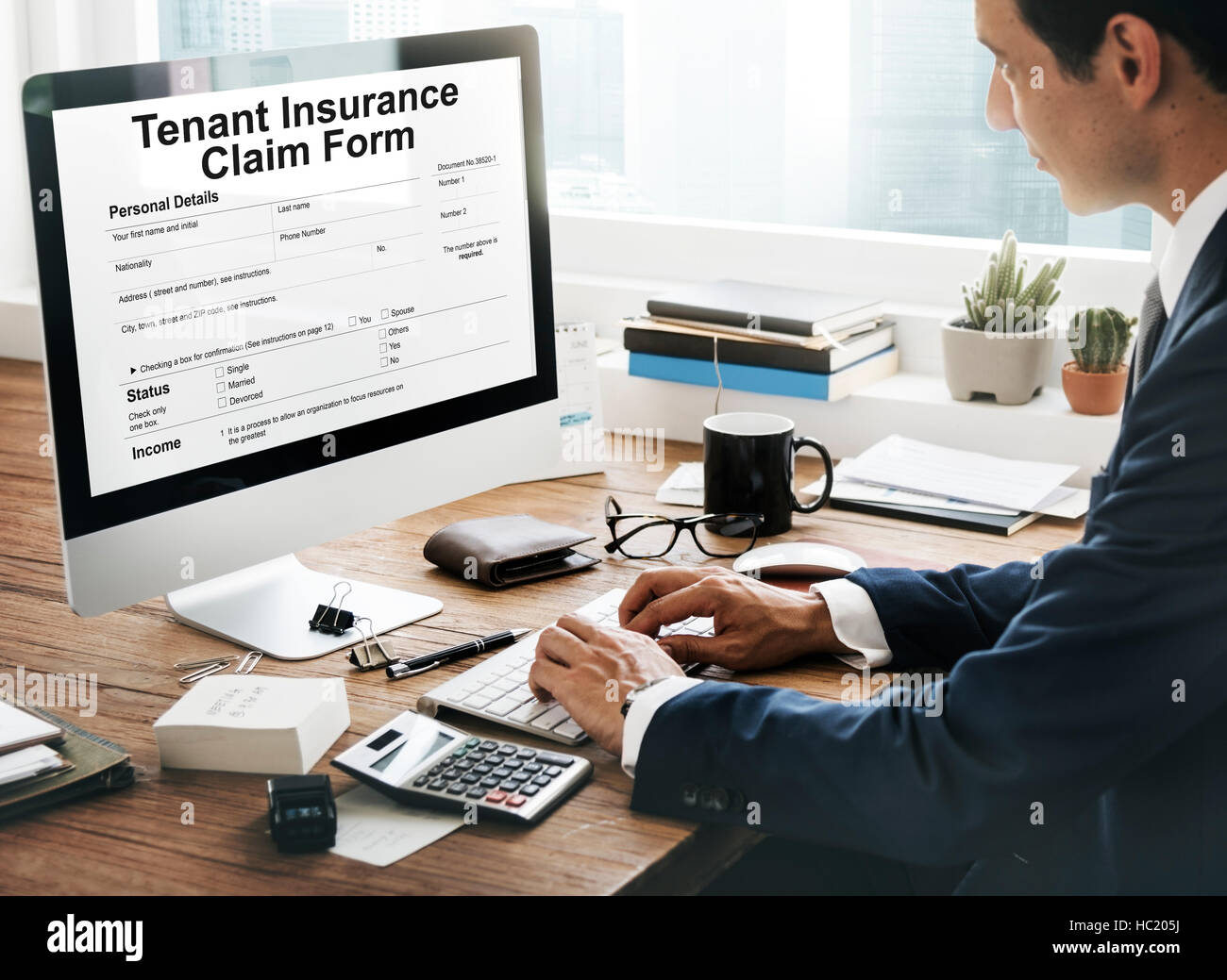 Tenant Insurance Claim Form Audit Benefit Concept Stock Photo - Alamy