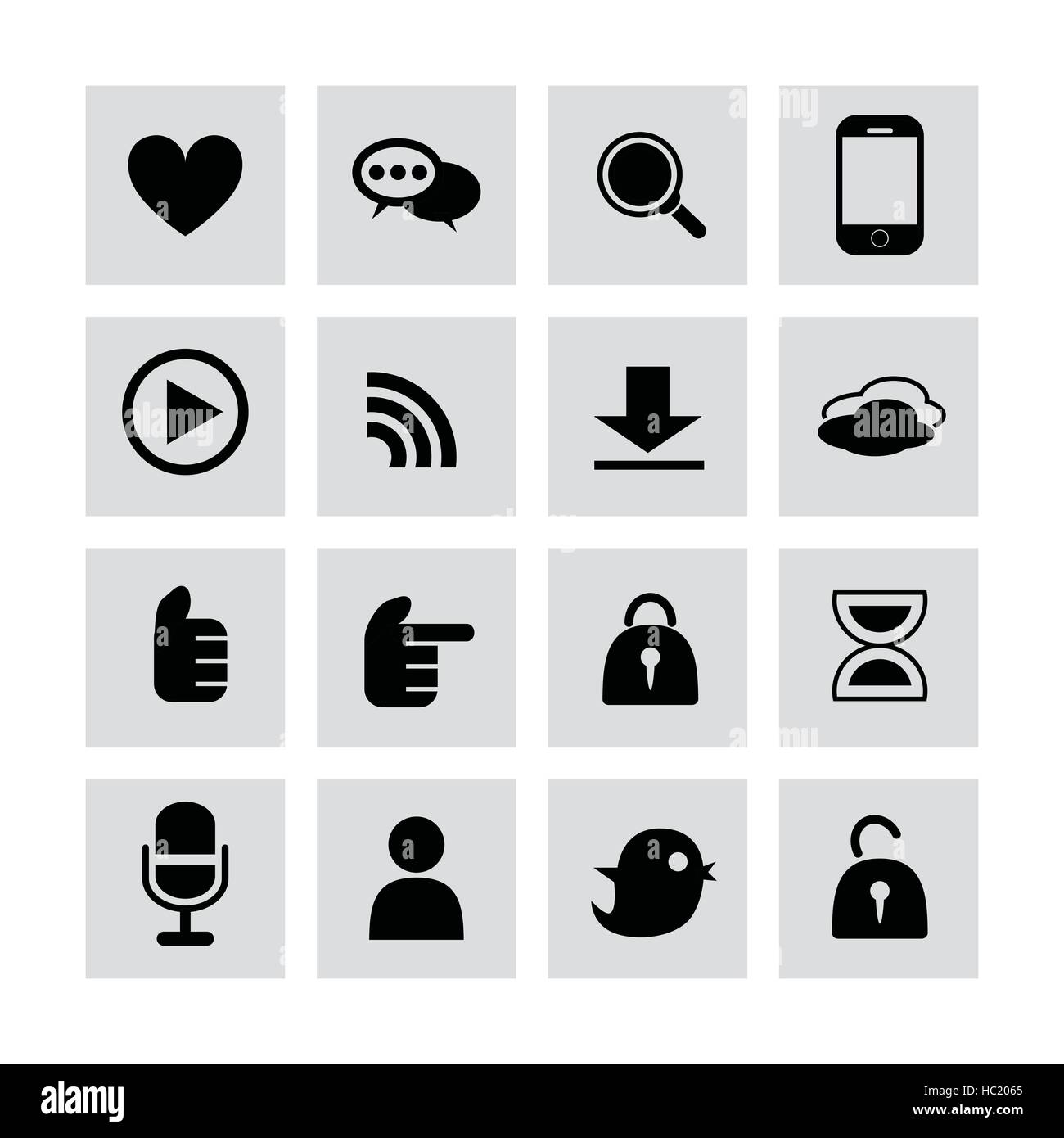 web, communication icons: internet vector set Stock Vector Image & Art ...