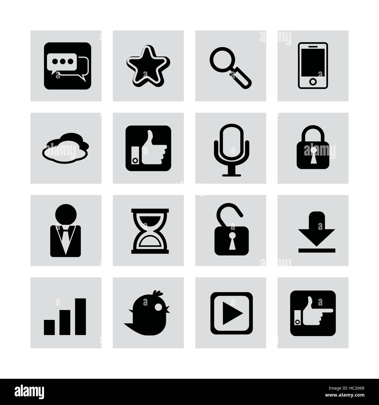 web, communication icons: internet vector set Stock Vector Image & Art ...