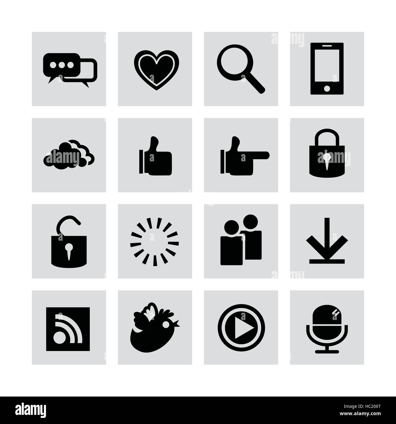 Web Communication Icons Internet Vector Set Stock Vector Image And Art Alamy