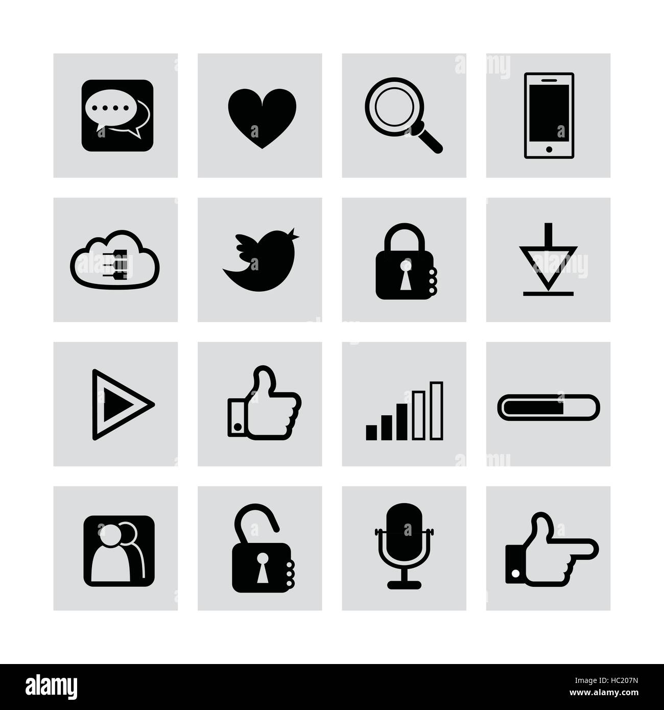 web, communication icons: internet vector set Stock Vector Image & Art ...