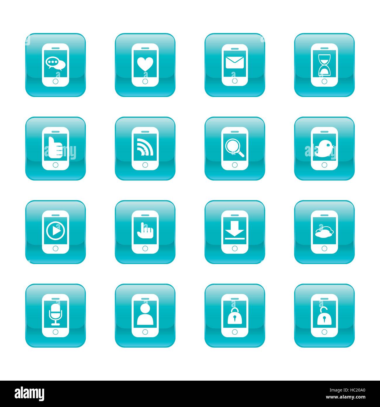 web, communication icons: internet vector set Stock Vector Image & Art ...