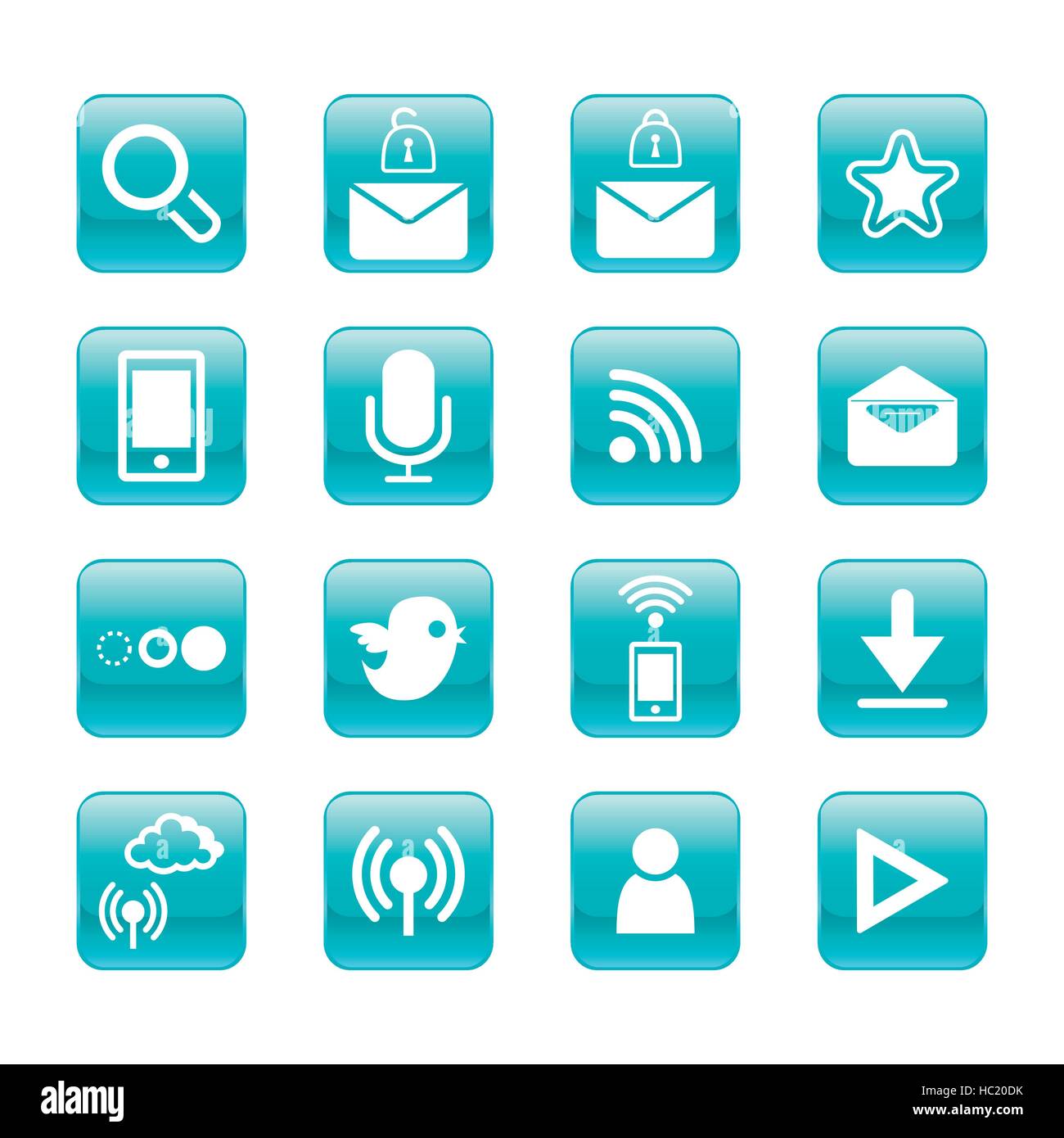 web, communication icons: internet vector set Stock Vector Image & Art ...