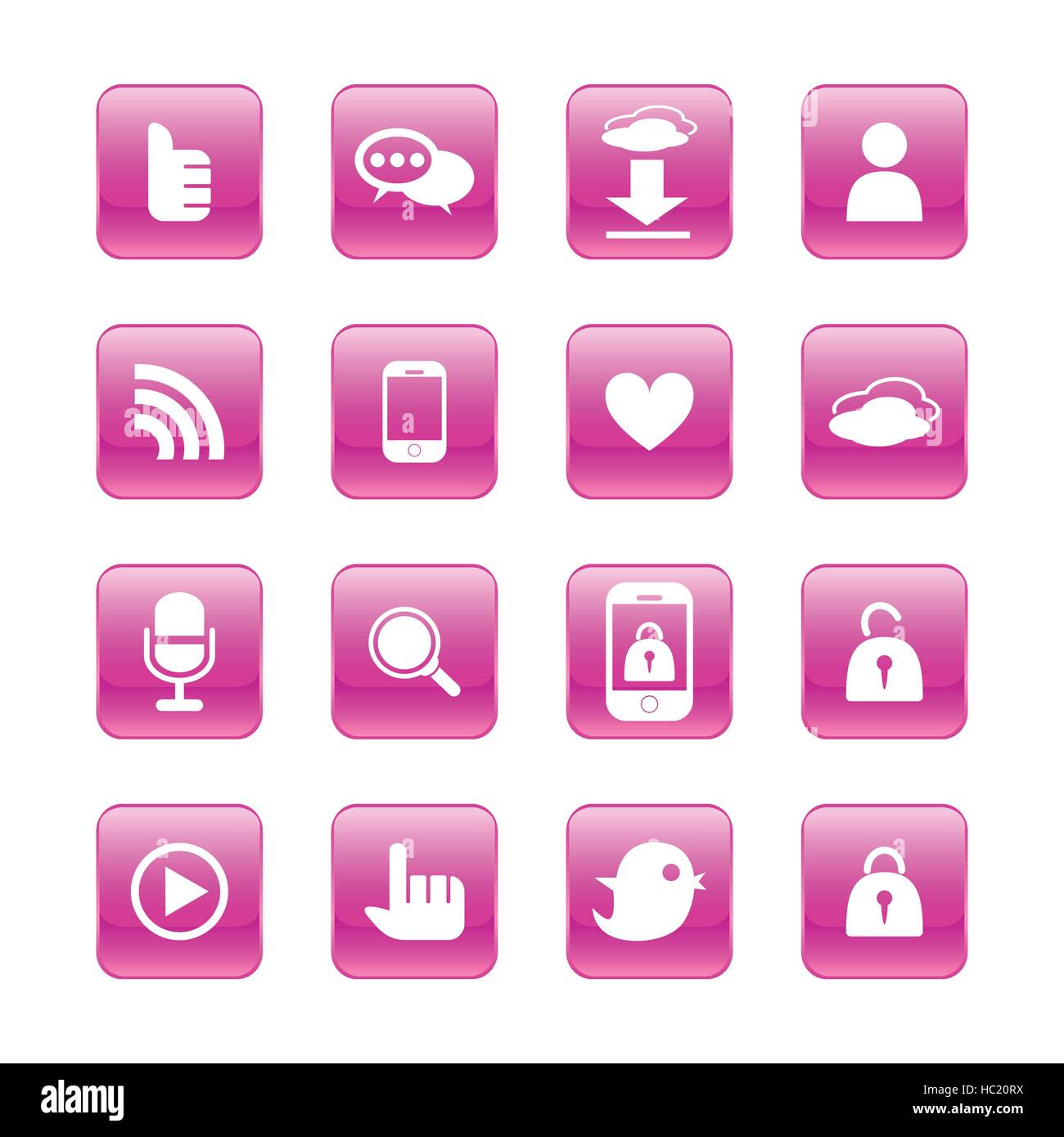 web, communication icons: internet vector set Stock Vector Image & Art ...