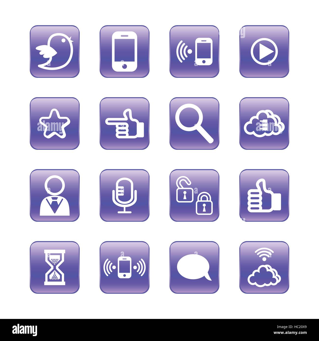 web, communication icons: internet vector set Stock Vector Image & Art ...