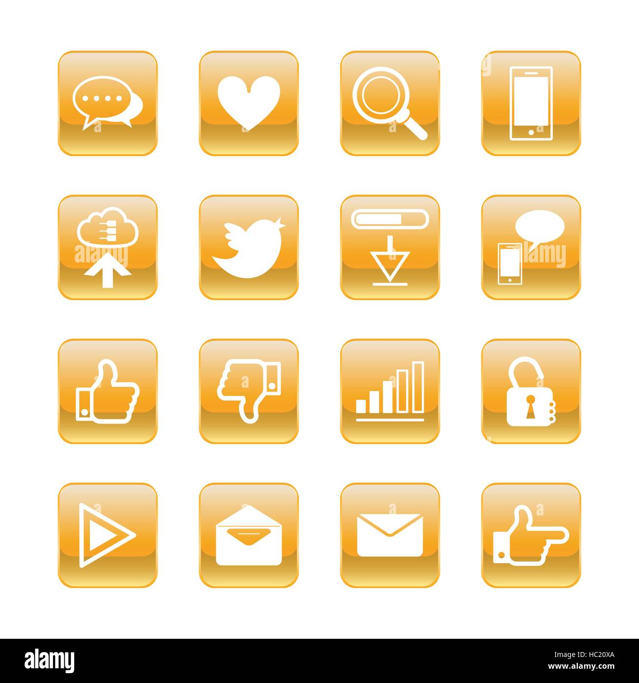 web, communication icons: internet vector set Stock Vector Image & Art ...