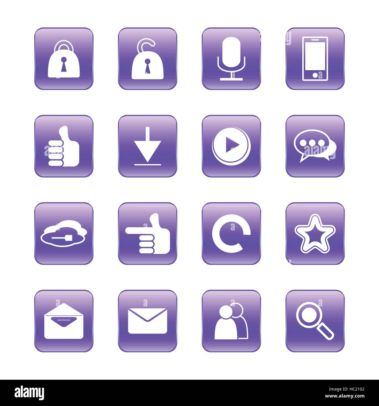 web, communication icons: internet vector set Stock Vector Image & Art ...